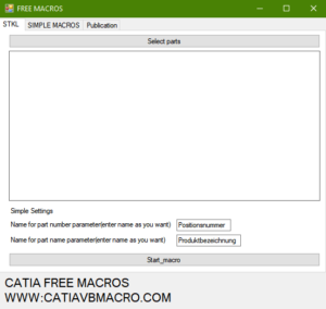 Extract part number and name CATIA macro - CATIA VB Macros